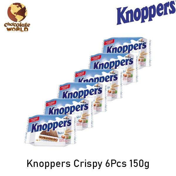 Storck Knoppers Hazelnut Chocolate Crispy Wafer 25g X 6 150g (Made in ...