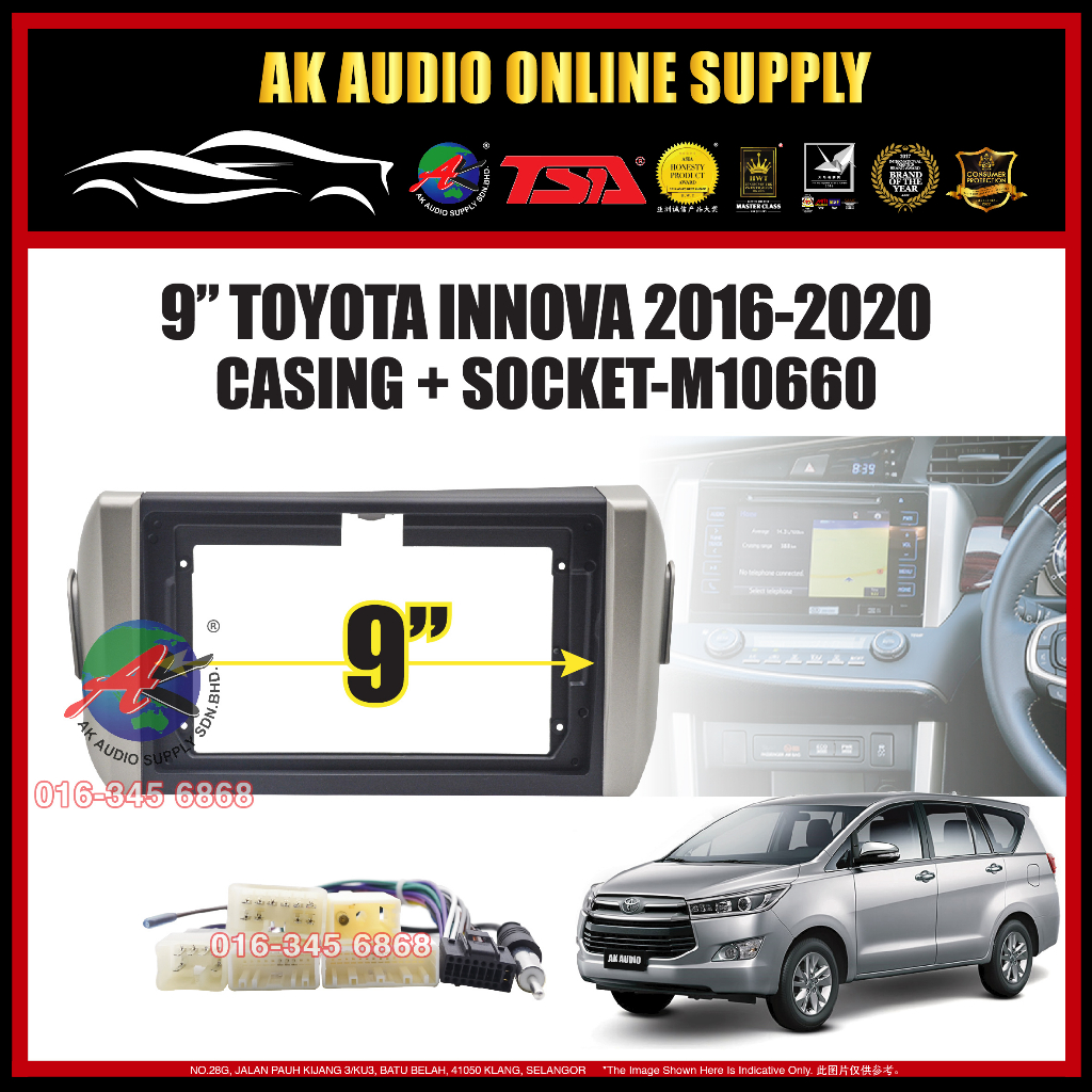 Toyota Innova 2016 - 2020 Android Player 9'' inch Casing + Socket ...