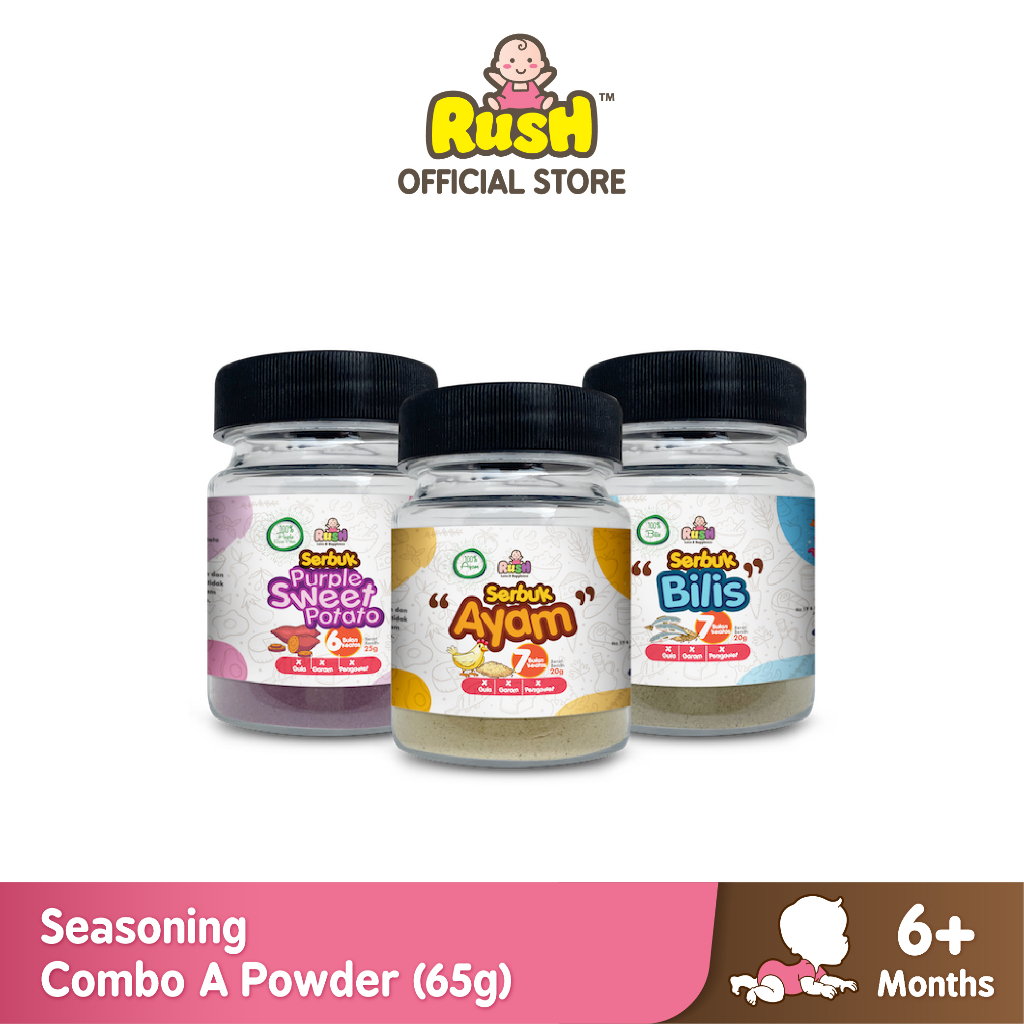 Rush Baby Seasoning Powder Combo A (Purple Sweet Potato 25g, Chicken ...