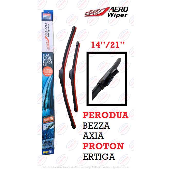 PERODUA AXIA, BEZZA WIPER BLADE SET (14''/21'') PROTON ERTIGA / AERO ...