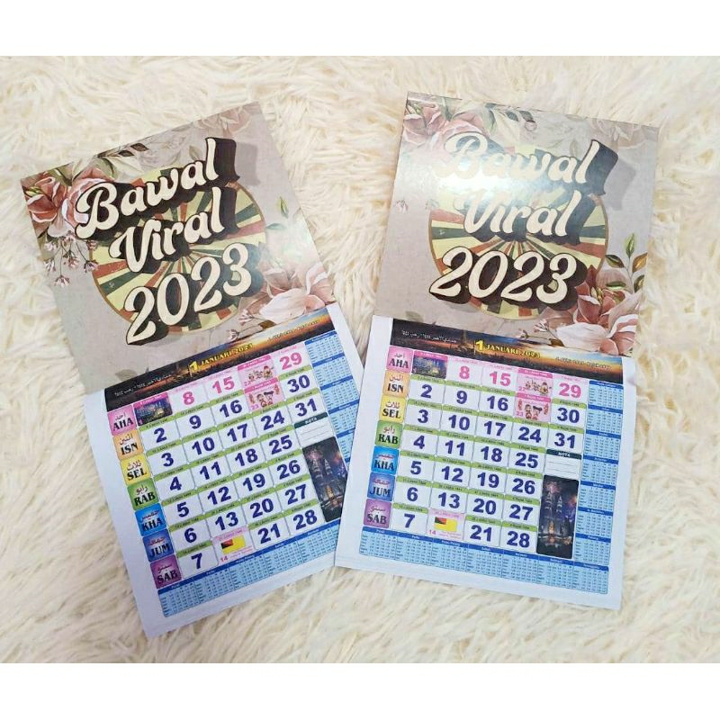 Calender Bawal Viral 2023 Mini Saiz | Shopee Malaysia