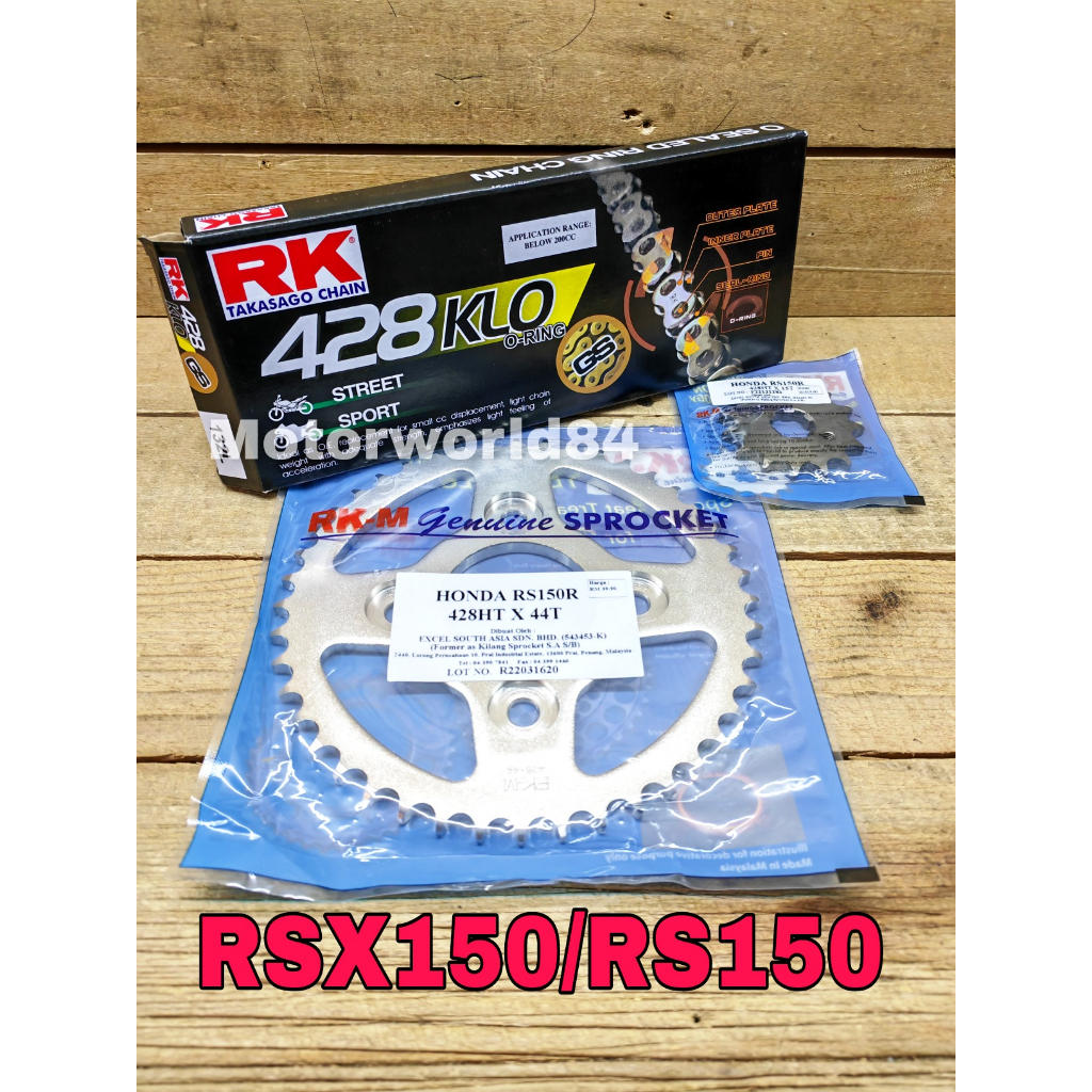 HONDA RSX150 RS150 V1 V2 V3 RKM SPROCKET SET RANTAI RK 428 KLO ORING ...