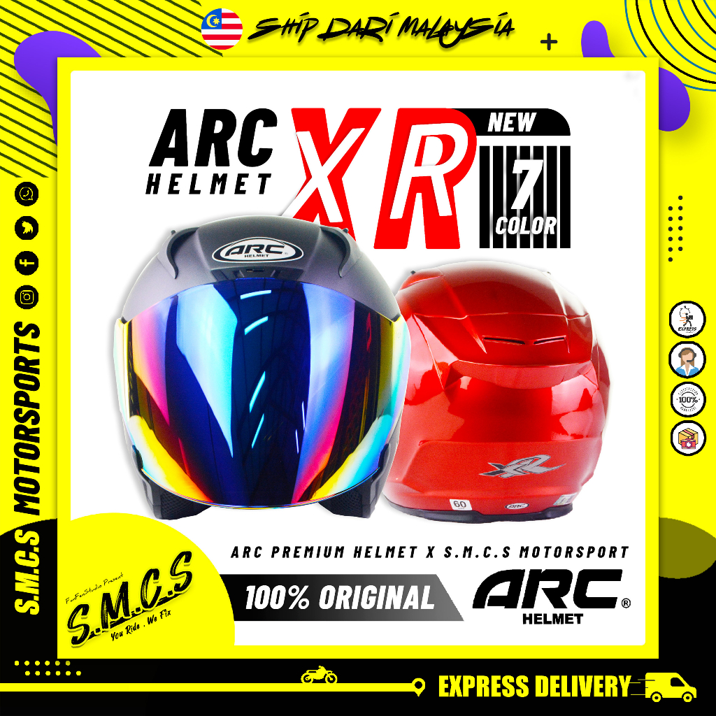 ARC XR HELMET [NEW] 7 Color (100% ORIGINAL) Sirim Certified TOPI ...