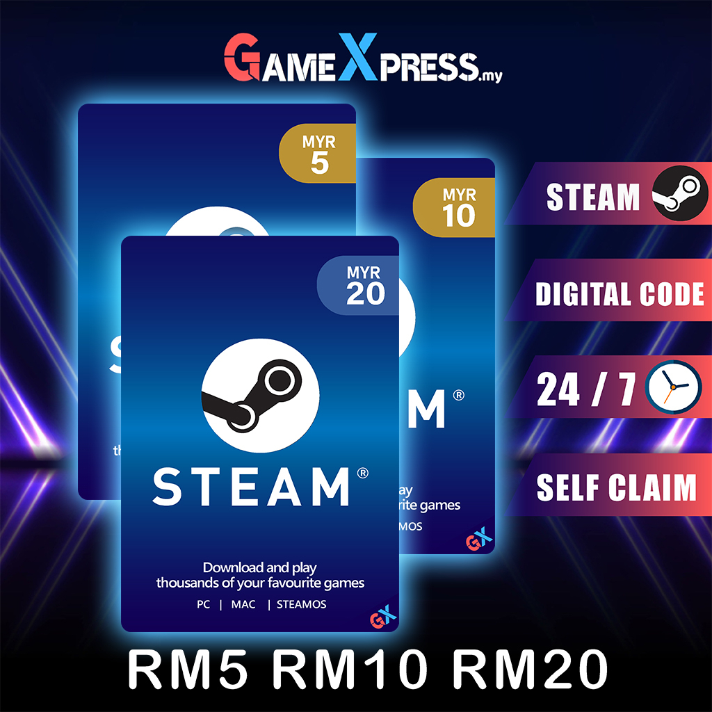 [24/7 Self Claim / Email] Steam Wallet MYR RM5 RM10 RM20 Digital Prepaid Code [GameXpress ...