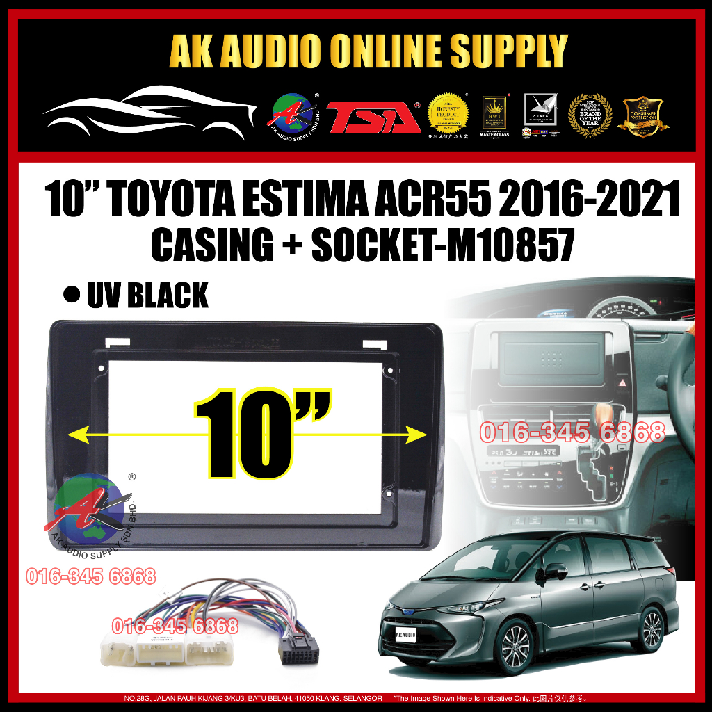Toyota Estima ACR55 / ACR50 2016 - 2020 10" Inch Android Player Casing ...