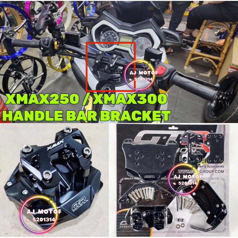 YAMAHA XMAX250 XMAX300 HANDLE BAR BRACKET CNC XMAX 250 300 RAISER 22MM ...