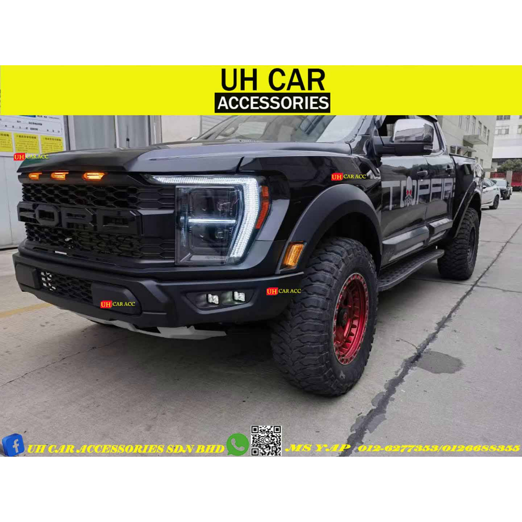 FORD RANGER T6 T7 T8 CONVERT TO T9 F150 BODYKIT BUMPER HEAD TAIL LAMP ...