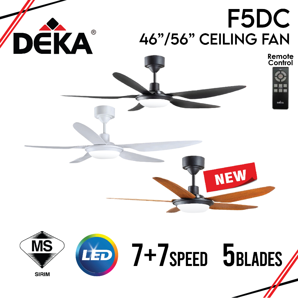 DEKA KRONOS F5DC LED 7 SPEEDS CEILING FAN 56” WITH REMOTE CONTROL ...