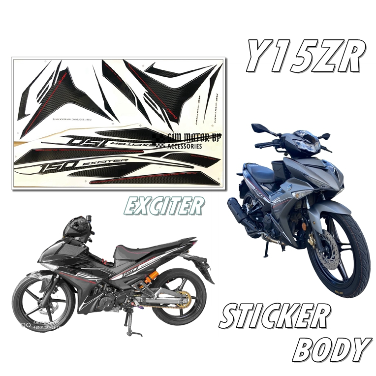 YAMAHA Y15ZR EXCITER RC 150 4 BODY STICKER SET Y15 Y15 ZR COOVER SET ...