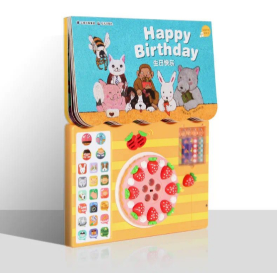🔥New Arrival🔥Bilingual Happy Birthday Sound Book with Candle lights ...