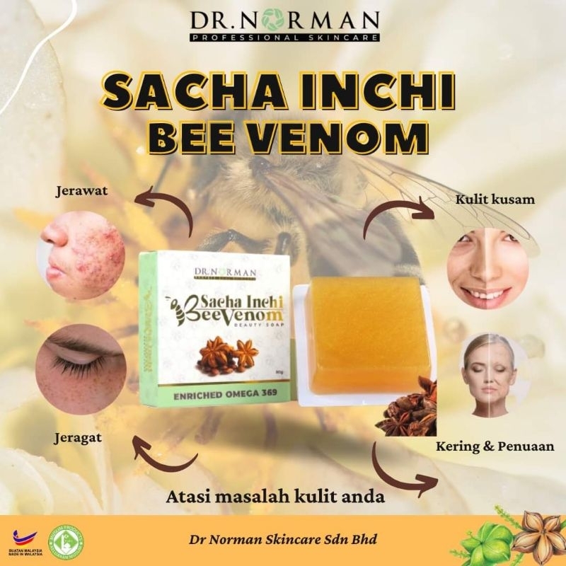 Dr Norman - Sabun Sacha Inchi Bee Venom | Shopee Malaysia