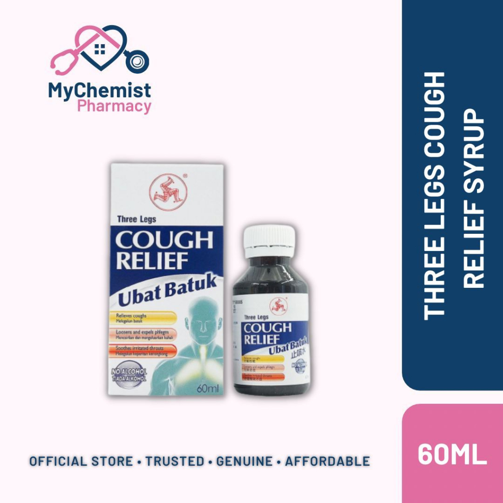 Three Legs Cough Relief 60ml & 120ml (Ubat Batuk Cap Kaki Tiga ...