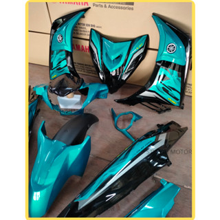 HLY ORIGINAL YAMAHA COVERSET LC135 V3/V4/V5/V6/V7 2021 METALLIC CYAN ...