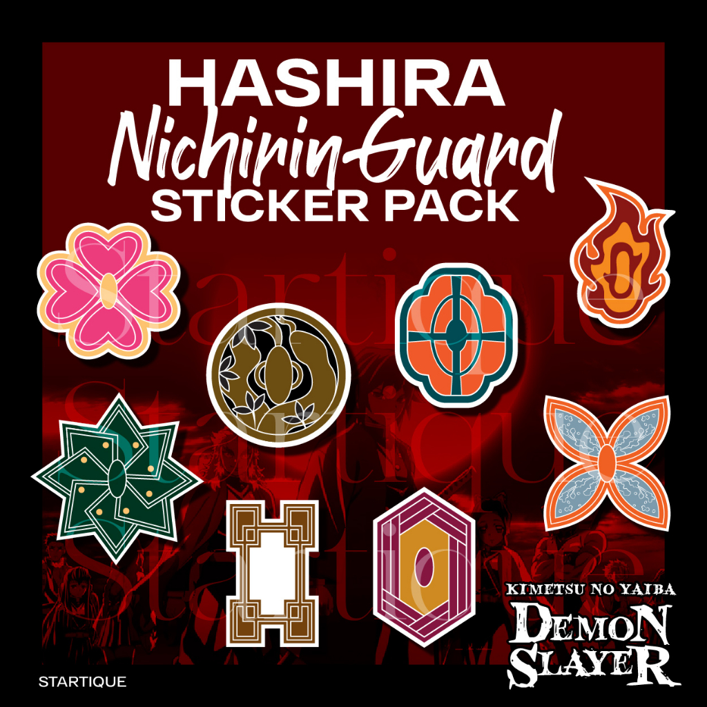 DEMON SLAYER | HASHIRA NICHIRIN GUARD STICKER PACK [8PCS] | Shopee Malaysia