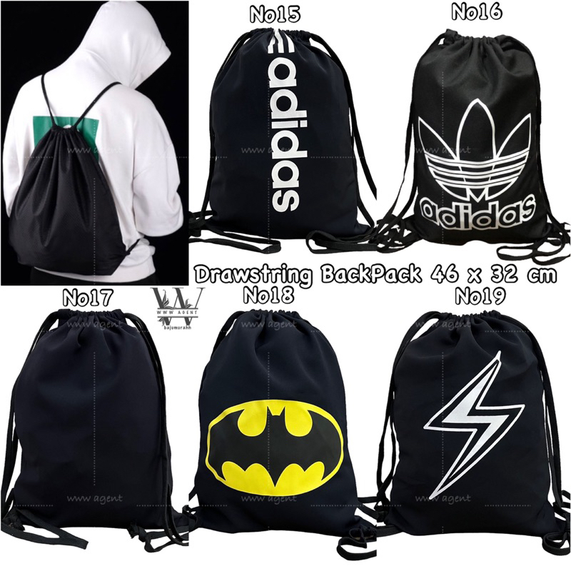 Drawstring backpack unisex / beg tali murah borong | Shopee Malaysia