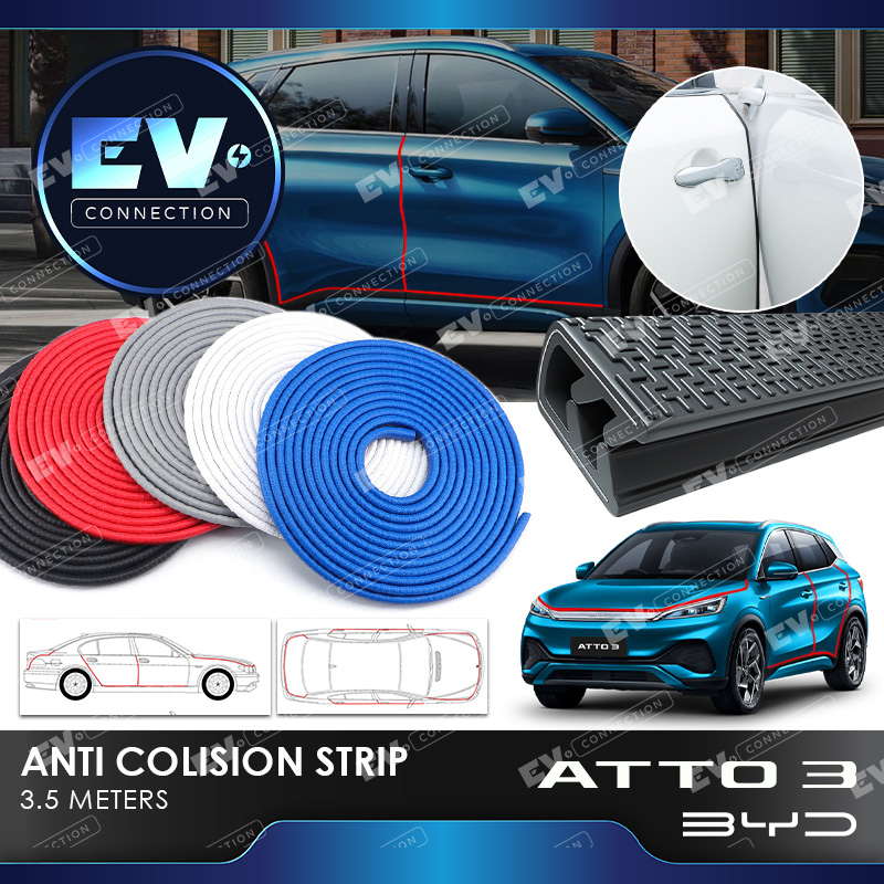 BYD ATTTO 3 / DOLPHIN 5 Meters Car U Shape Door Edge Bumper Strip sound ...