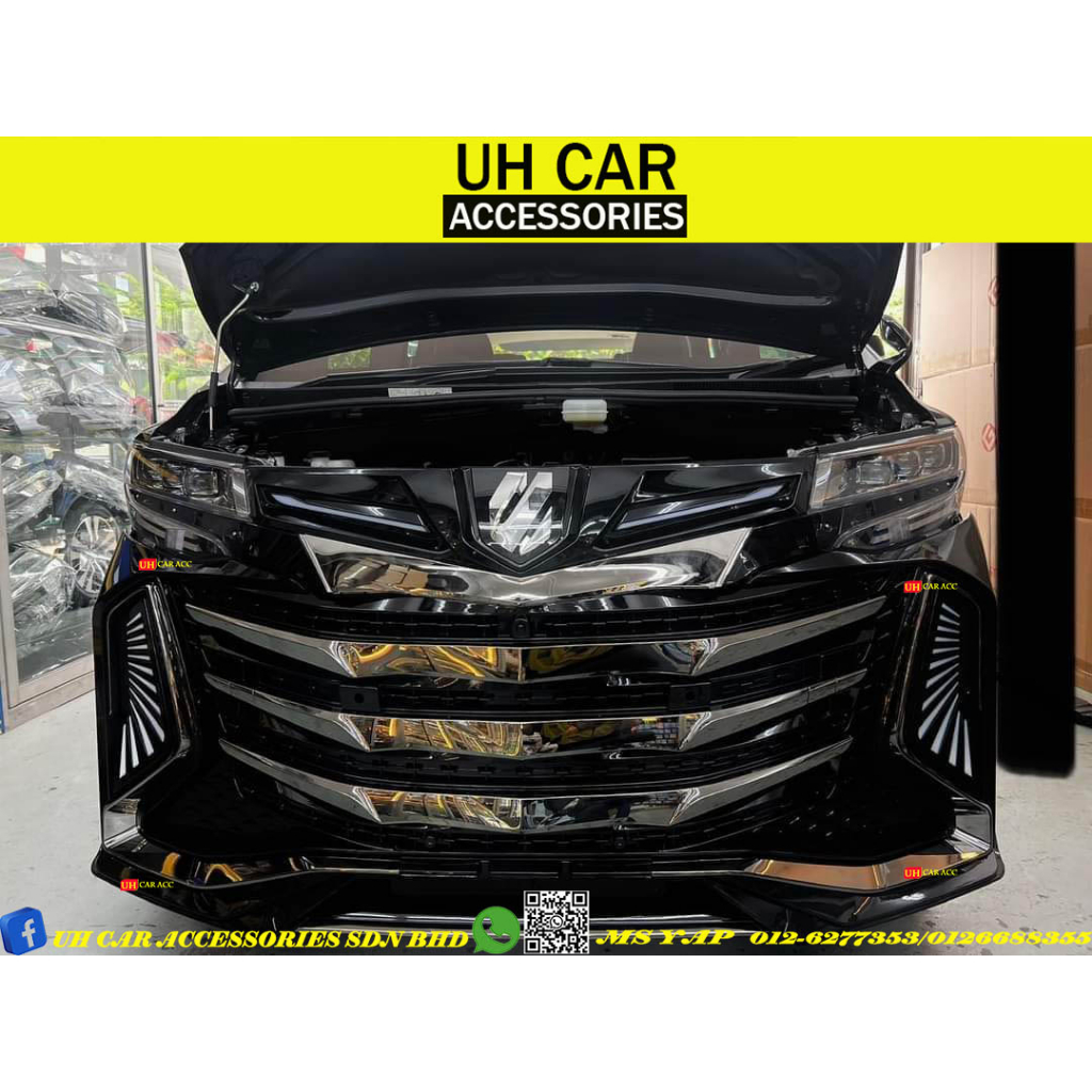 TOYOTA ALPHARD 2018-2022 CONVERT SPORT VIP FRONT BUMPER GRILLE BODYKIT ...