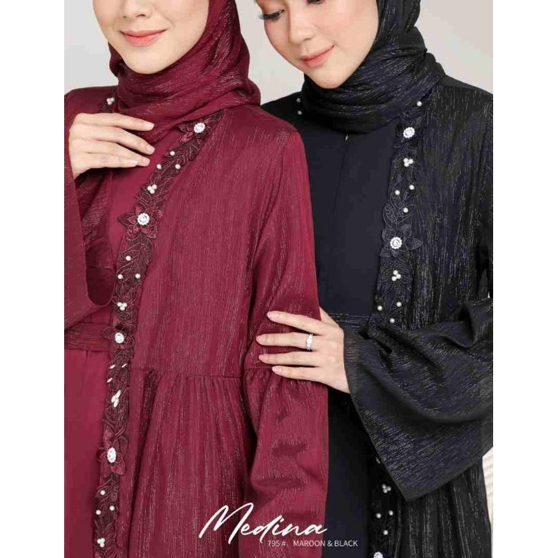 MEDINA JUBAH + SHAWL ( SHINING & BUNGA 3D) | Shopee Malaysia
