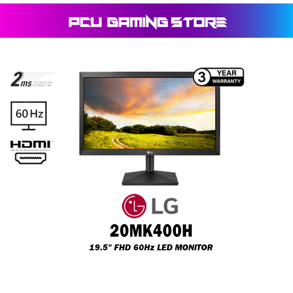 LG 20MK400H 20" 19.5" FHD 60Hz LED MONITOR | Shopee Malaysia