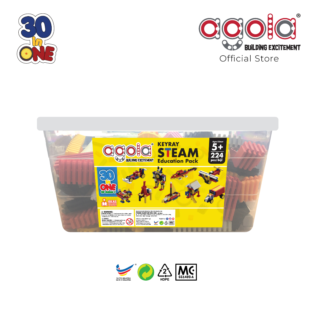 AGOLA Keyray STEAM Education Pack 30 in 1 (Educational Building Block ...