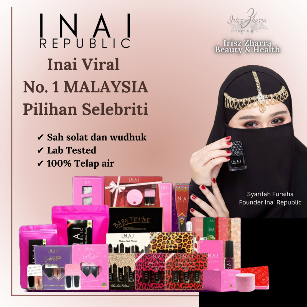 INAI REPUBLIC HQ Original Sah Solat | inai kuku | serum | dip henna ...