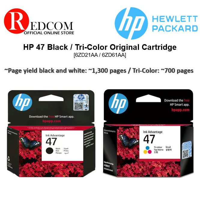 HP 47 Black & Colour Original Cartridge | Shopee Malaysia