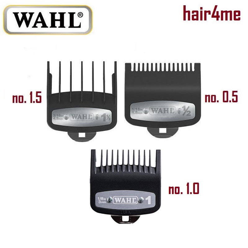 WAHL Fade Premium Attachment Guide #0.5 (1.5mm), #1.0 (3.0mm) & #1.5 (4 ...