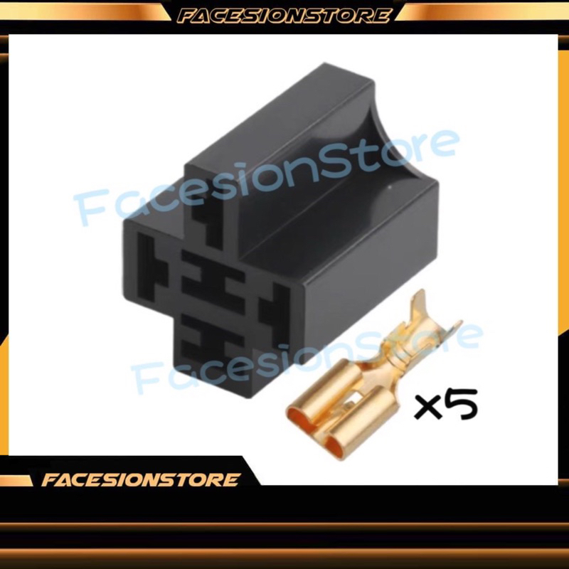 Relay Socket for Relay 5 Pin set 6.3mm Auto Vehicle Relay Socket Holder ...