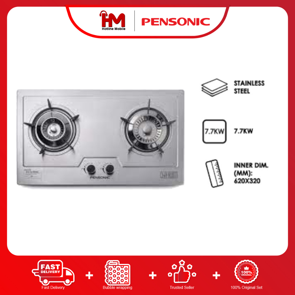 Pensonic PGH-619S Stainless Steel 2 Burner Built-In Hob | Shopee Malaysia