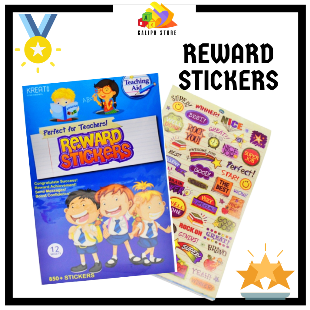 Colourful Reward Stickers Encouragement Stickers For Student Teacher ...