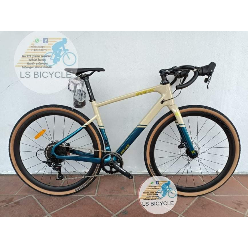 [READY STOCK] GEOMETRIC ESCAPE GRAVEL BIKE BEIGE BLUE WITH SRAM APEX 1 11-SPEEDS SIZE 48CM ...