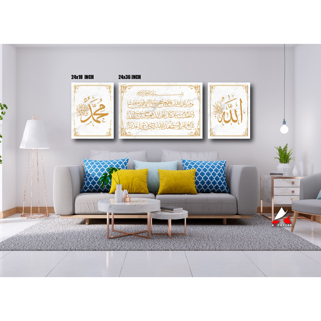 FRAME SET DECO DINDING 1000-DNAR (3 PANEL) | Shopee Malaysia