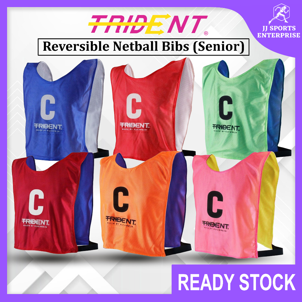 Trident Reversible Netball Bibs (Senior) Trident Double Sided Netball ...