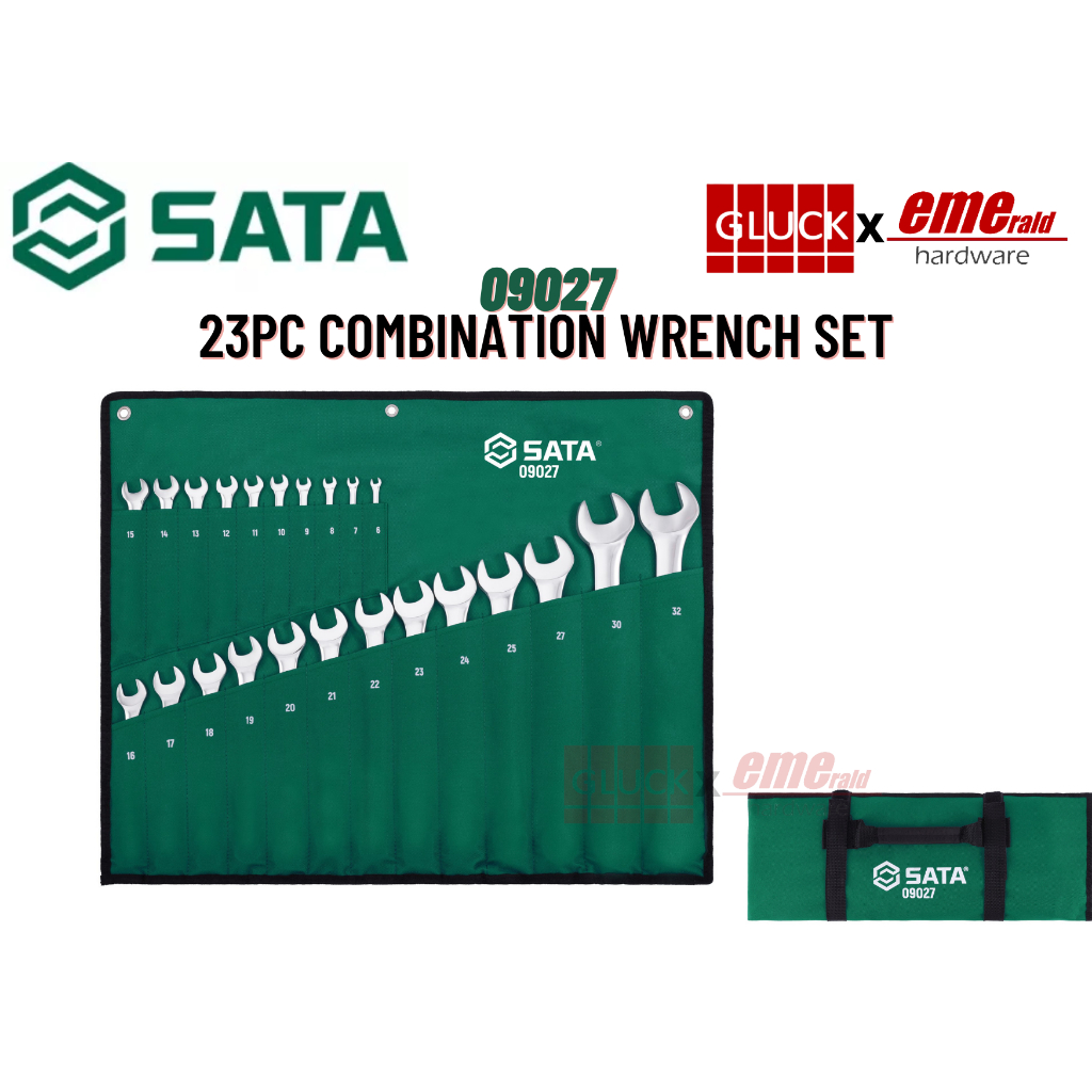 Sata 09027 Metric Combination Wrench Set 23 Pc. Metric Combination ...