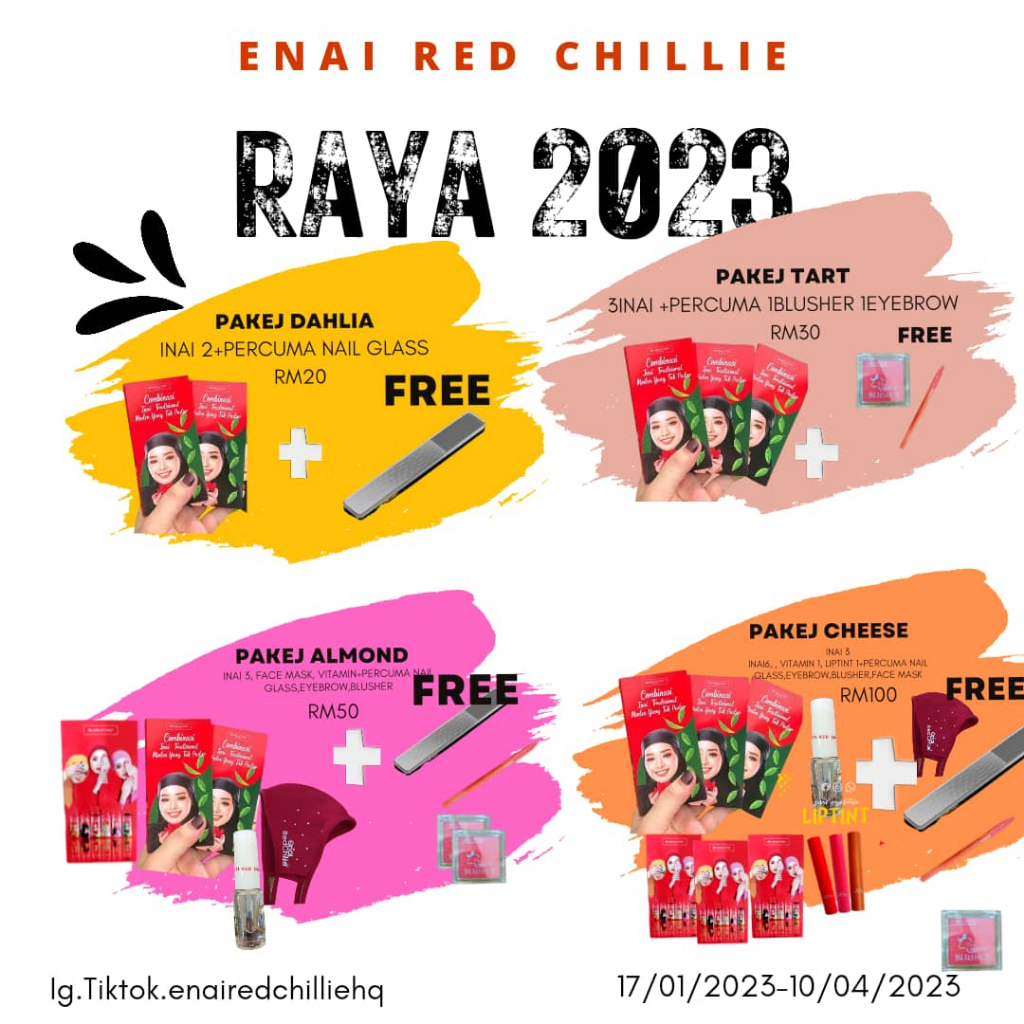 PROMOSI RAYA ENAI RED CHILLIE 2023 | Shopee Malaysia