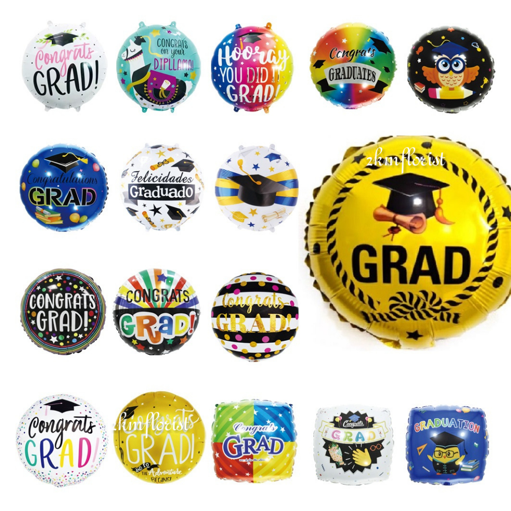 (25PCS) 10INCH GRADUATION FOIL BALLOON Convocation Inflatable Birthday ...