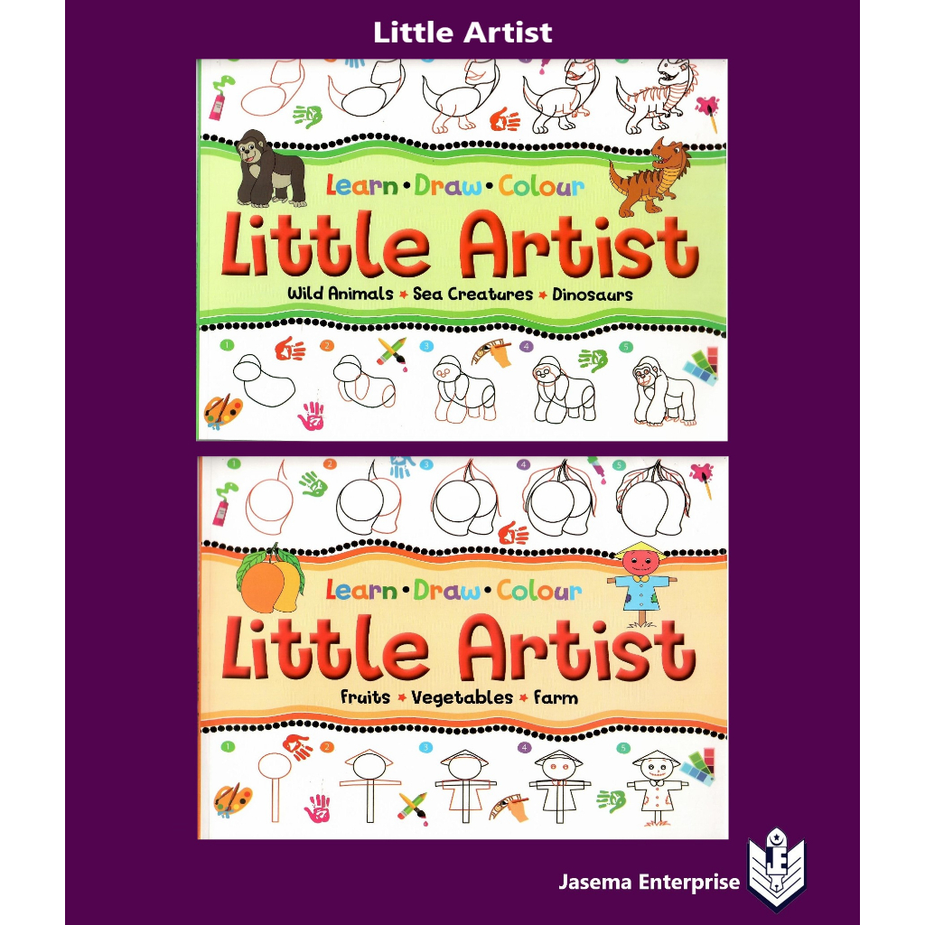 Little Artist Colouring Book Fruits-Vegetable-Farm | Wild Animals-Sea ...