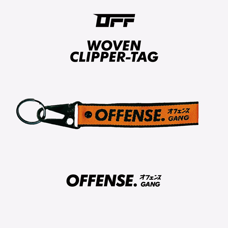 OG Woven Clipper Tag Offense Gang Keychain Ballers Gang Metal ...