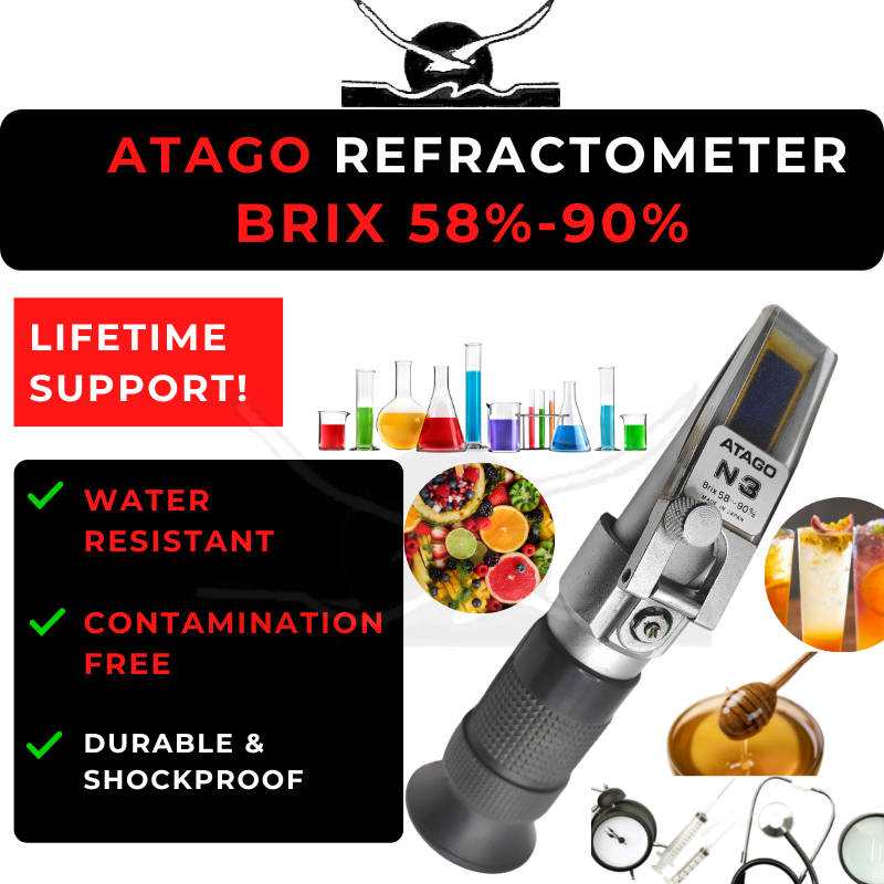 JAPAN/ATAGO Refractometer Brix 58-90 % OLDER MODEL for Honey ...