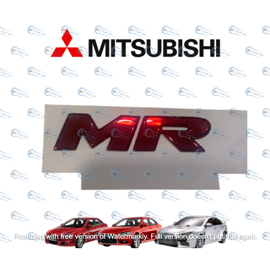 Mitsubishi (Lancer/Evo X/Inspira/CZ4A/Ralliart) Red MR logo / Red MR ...