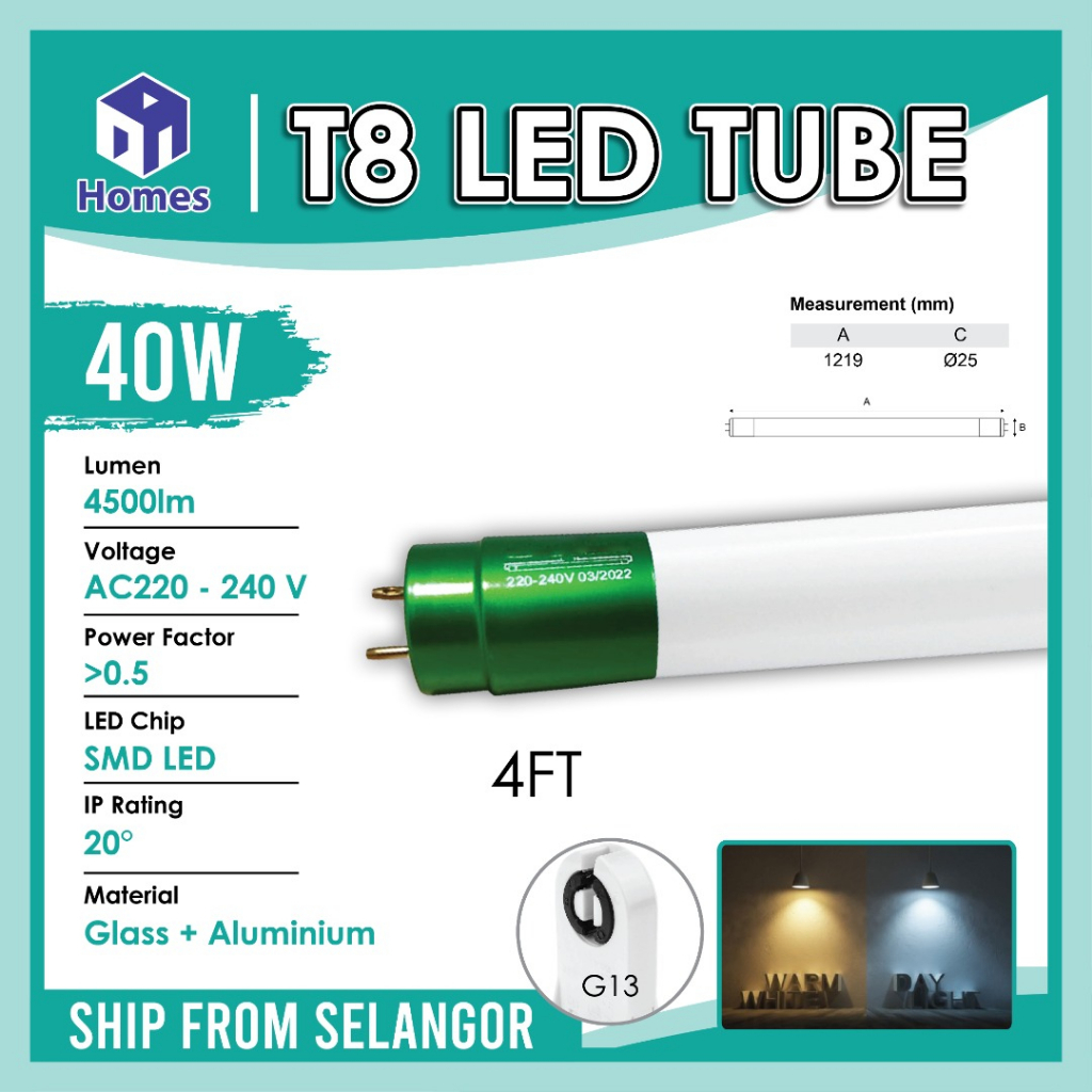 (30pcs) 40w 20w LED T8 Super Extra Bright Tube 4Ft Daylight 30pcs per Carton Package | Shopee ...