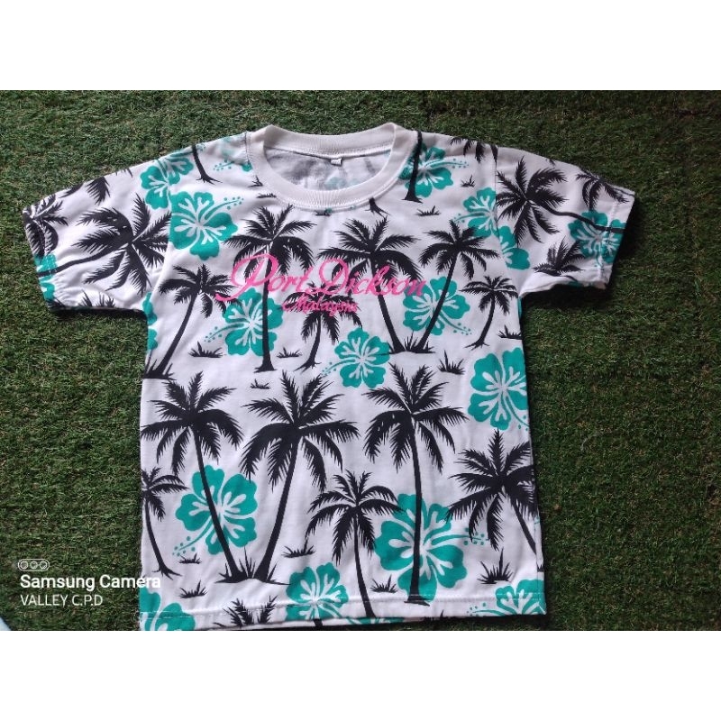 💯 READY STOCK ARRIVAL 💯 TSHIRT BUNGA RAYA POKOK KELAPA KIDS SHORT ...