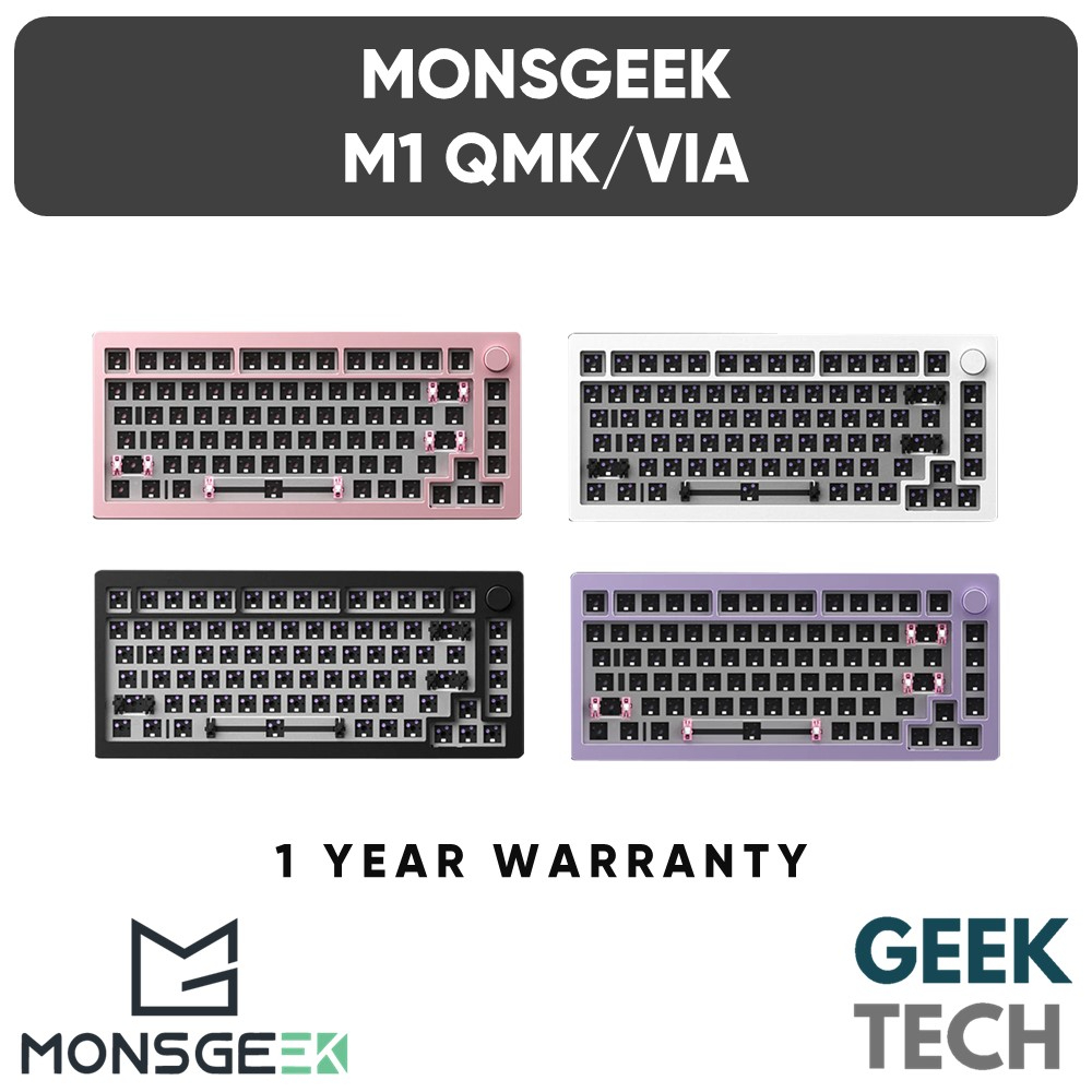 MONSGEEK M1 QMK CNC Aluminum Barebone DIY Keyboard Kit (International QMK Version) - Support QMK ...