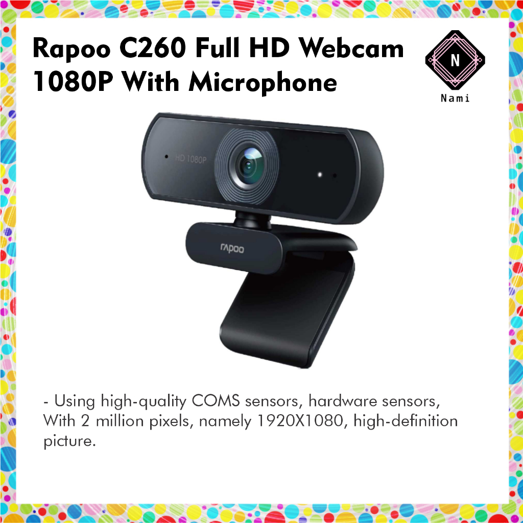 Rapoo C260 Full HD Webcam 1080P With Microphone | Shopee Malaysia