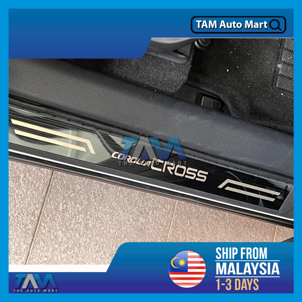 Toyota Corolla Cross XG10 OEM Door Step Black Chrome Cover Fit For ...
