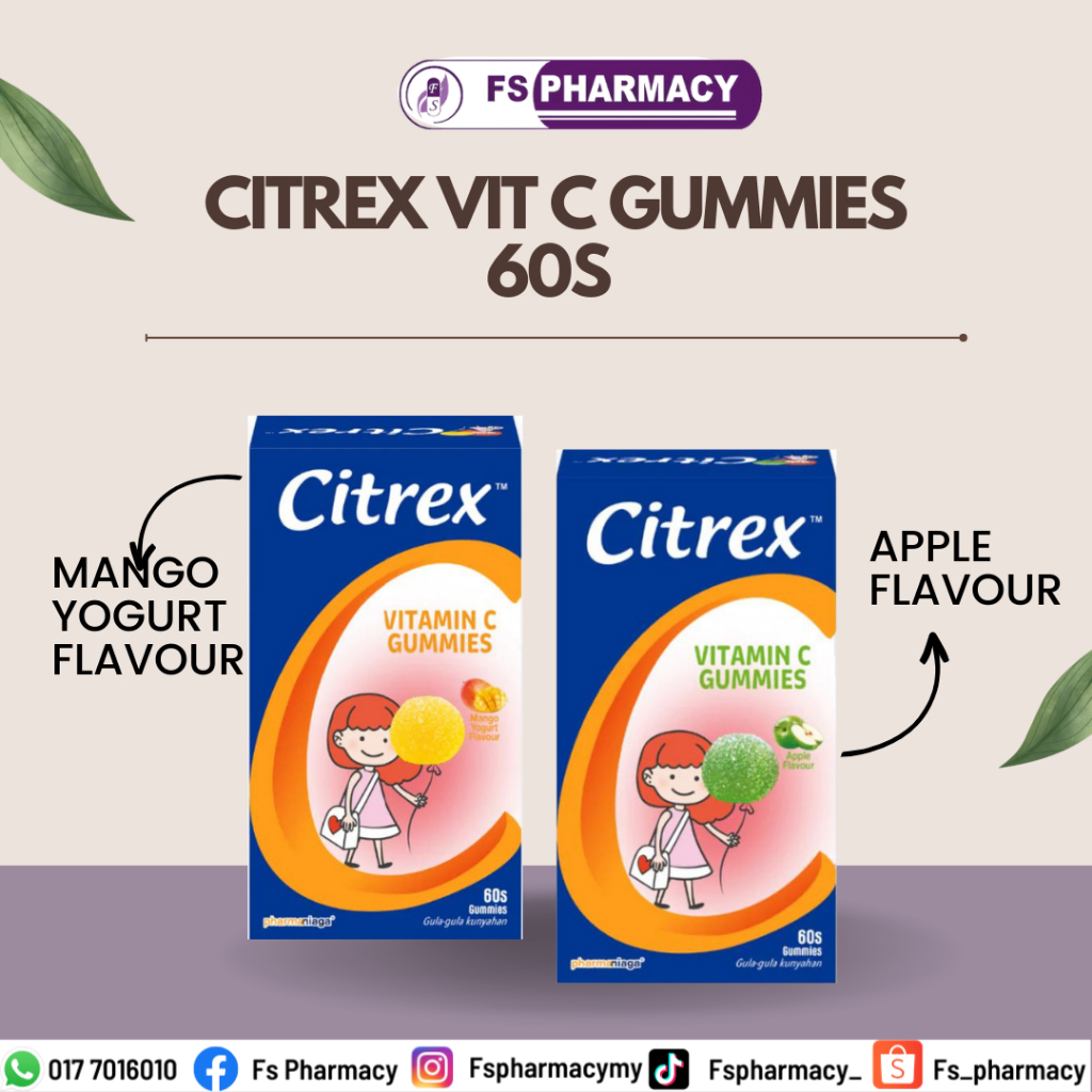 CITREX VIT C GUMMIES 60S (APPLE / MANGO YOGURT) | Shopee Malaysia