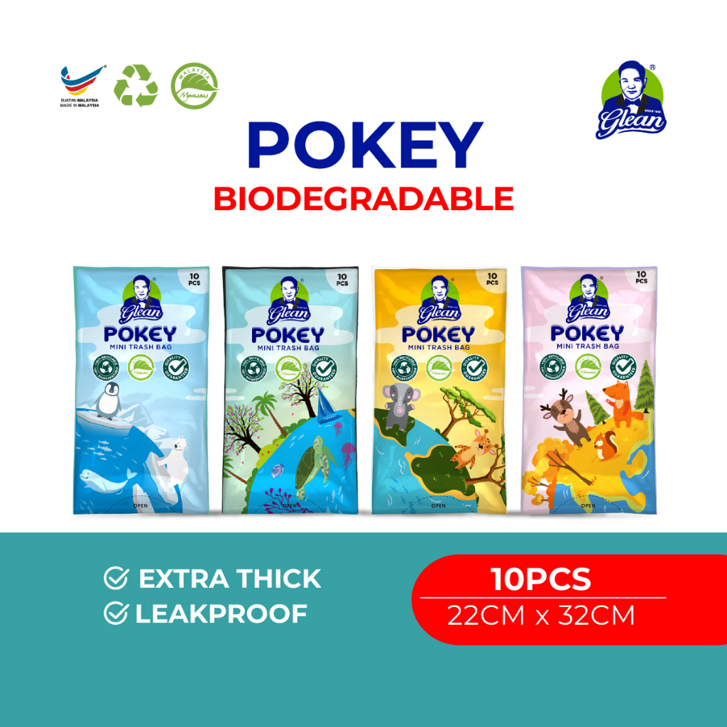 GLEAN Pokey Mini Garbage With String Biodegradable Clean-Up Bag ...