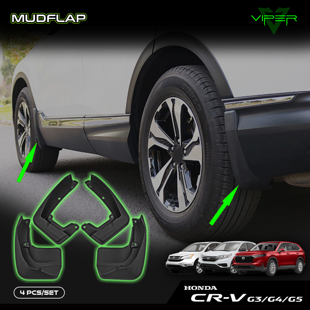 Honda CRV G3 G4 G5 Rubber Mudflap Mudguard Splash Guard Fender Protector Mud Flap Tyres ...