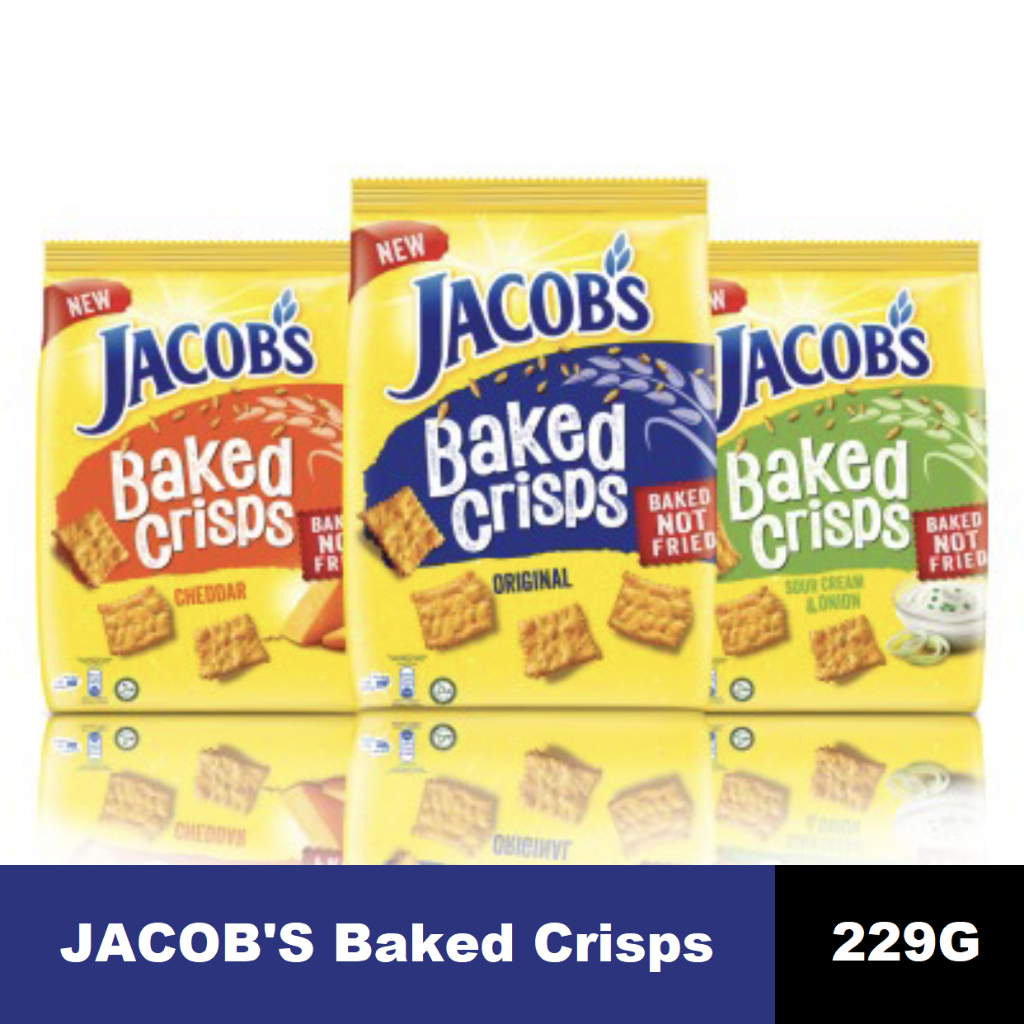 Jacob’s Baked Crisps (Original / Sour Cream / Cheddar) (229g) | Shopee ...