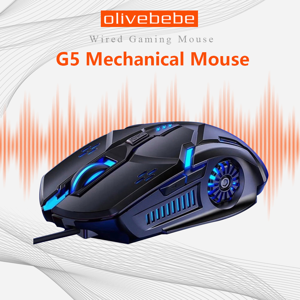 G5 Wired Gaming Mouse Mechanical Gamer Mouse USB Silent Wired LED Macro ...
